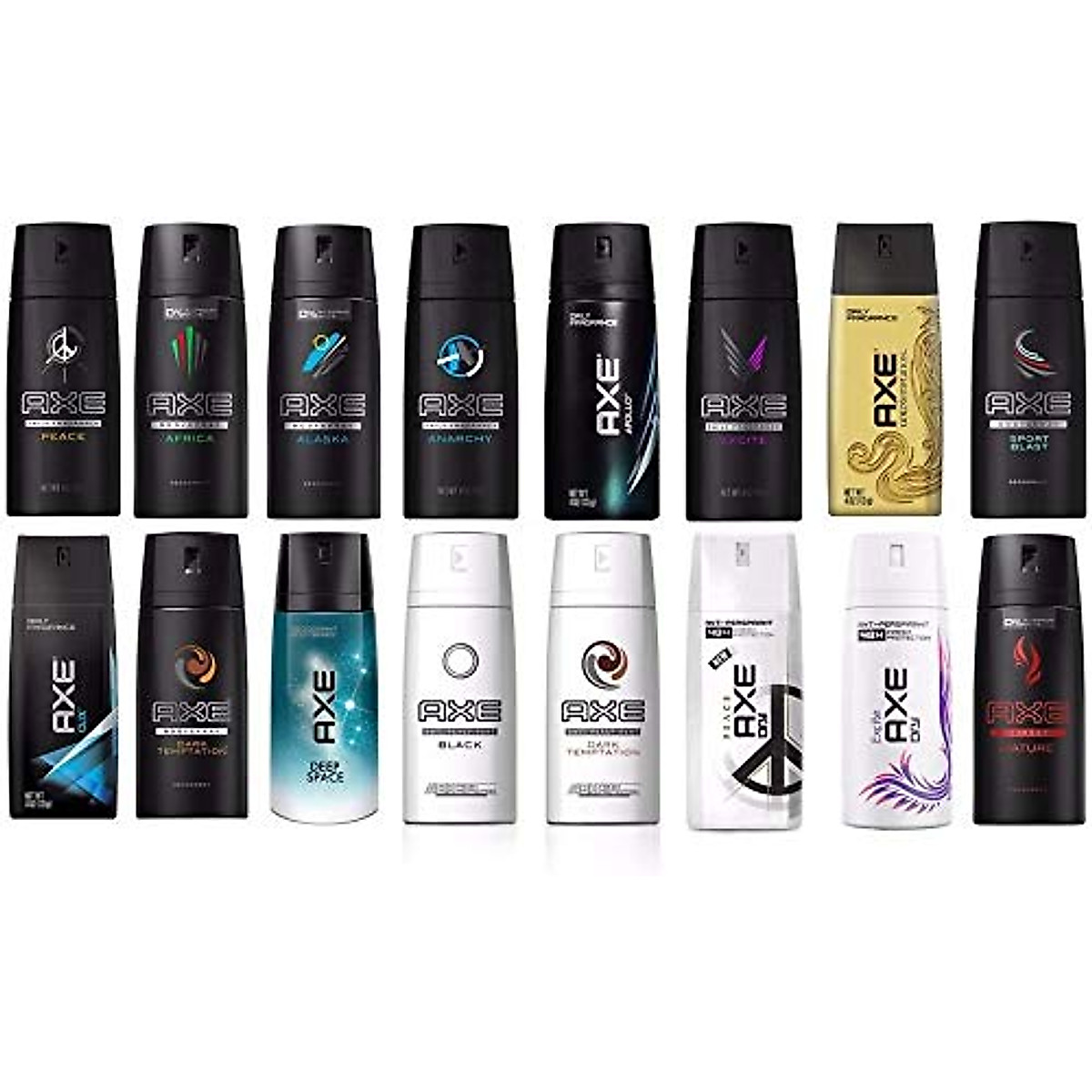 AXE Body Spray MIX within available kind ( Pack of 6)(6X 150 ml/5.07 oz )