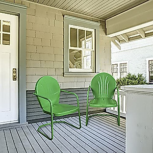 Northlight 34-Inch Outdoor Retro Tulip Armchair, Green