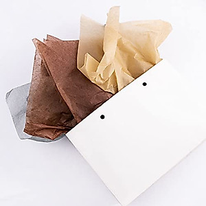 MR FIVE 30 Sheets Brown Grey Tissue Paper Bulk,29.5"x 19.6",Brown Tissue Paper for Gift Bags,Crafts,Gift Wrapping Tissue Paper for Fall Birthday Wedding Thanksgiving Holiday,3 Colors