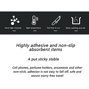 hill froeistung 2pack Sticky Upgraded Anti-Slip mat - Non-Slip Rubber, 10.6 X 5.9 Inches - Universal Car Dashboard Sticky Mat for Phone, Sunglasses, Keys - Black/Leather Pattern - 27 * 15cm