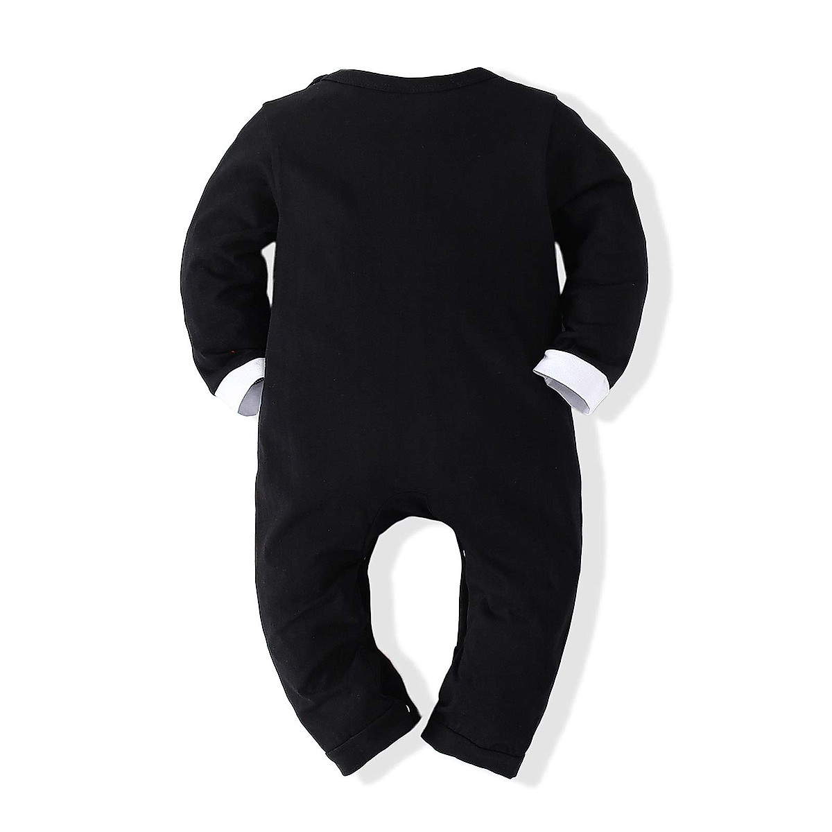 Kimocat Baby Boy Romper Tuxedo Jumpsuit Gentleman One-Piece Button-Down Bowtie Wedding Suit Bodysuit