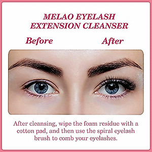 Mererke_Pretty Eyelash Extension Cleanser, Lash Shampoo for Lash Extensions, Lash Cleanser for Extensions, Paraben & Sulfate Free lash shampoo for Salon and Home Use 1.69 fl.oz