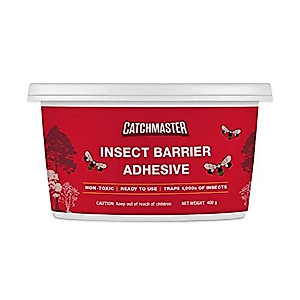 Tree Banding DIY Insect Adhesive Barrier Kit by Catchmaster - 1 Count 15 Oz Protective Sticky Trap with Spreader, Ready for Use Outdoors. Glue Bug Weather-Proof Environment-Friendly Non-Toxic