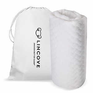 Lincove Quilted Fitted Mattress Protector, Queen – Elastic Mattress Protector – Bed Topper Covers Up to 16 Inches Deep, 100% Cotton, Breathable Braided Texture, Machine Washable & Dryer Safe