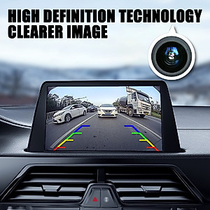 1 PC Rear View Camera, HD View Reverse Cam, 170 Degree Wide Angle Rearview Reversing Camera for Cars Pickup Trucks SUVs RVs Vans (Black)