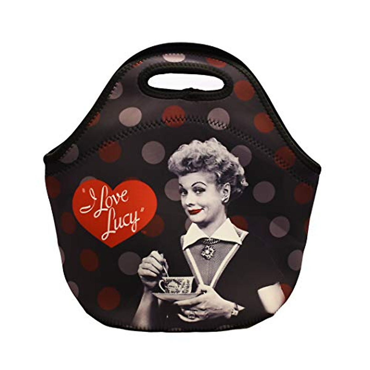 Midsouth Products I Love Lucy Insulated Lunch Bag with Polka Dots