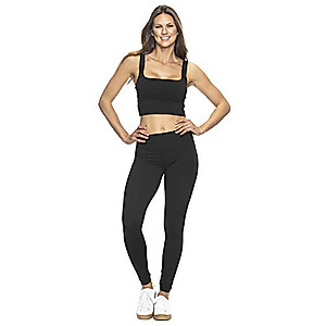 Felina Velvety Super Soft Lightweight Style C2801 Leggings 2-Pack - for Women - Yoga Pants, Workout Clothes (Black, Large)