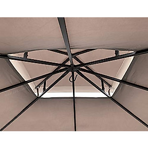 APEX GARDEN Replacement Canopy Top for 10' x 12' Monterey Gazebo #L-GZ288PST-4H / L-GZ288PST-4D