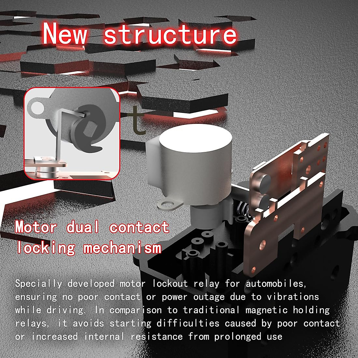 RIEIEK Car Remote Battery Kill Switch with Vibration Control, Low Voltage Auto Cutoff 12V-24V Universal Disconnect Switch