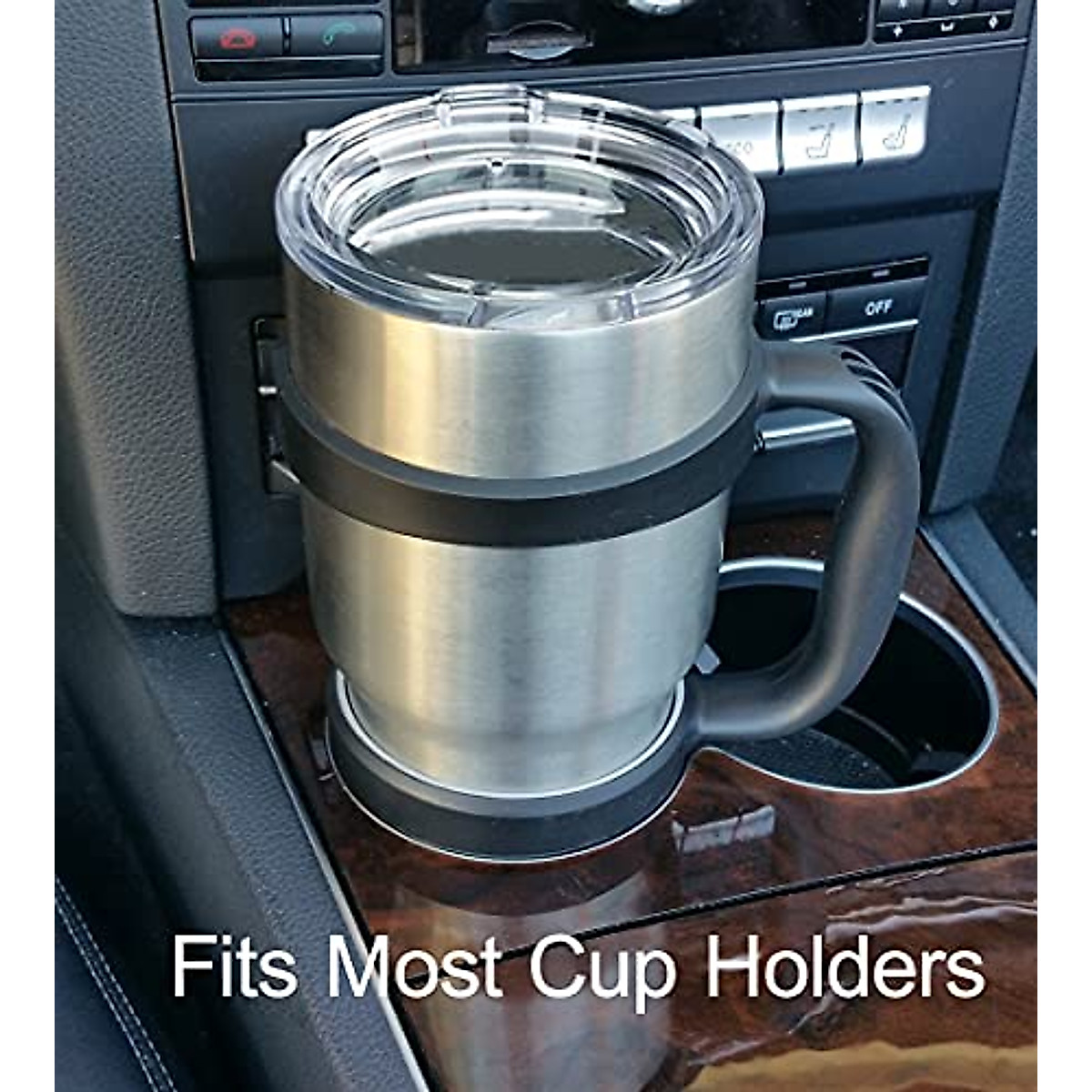 F-32 Handle - 19 COLORS - 30oz size - Compatible with 30 oz. YETI and 30 oz OZARK TRAIL Tumbler Travel Mug (30OZ, MIDNIGHT BLACK)
