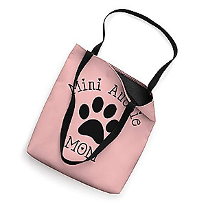 Mini Aussie Mom Black Paw Australian Shepherd Dog Owner Tote Bag