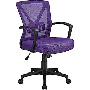 JTSQ Mesh Office Chair Desk Chairs Ergonomic Executive Chair Adjustable Back Purple Gaming Chair Office Chair Gaming Desk Computer Chair high Chair Home Office Desk Chairs Office cha