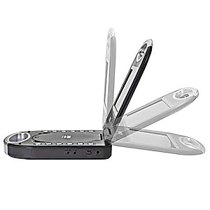 Magnavox MTFT750-BK Portable 7 inch TFT DVD/CD Player with Remote Control and Car Adapter in Black | Rechargeable Battery | Headphone Jack | Built-In Speakers |