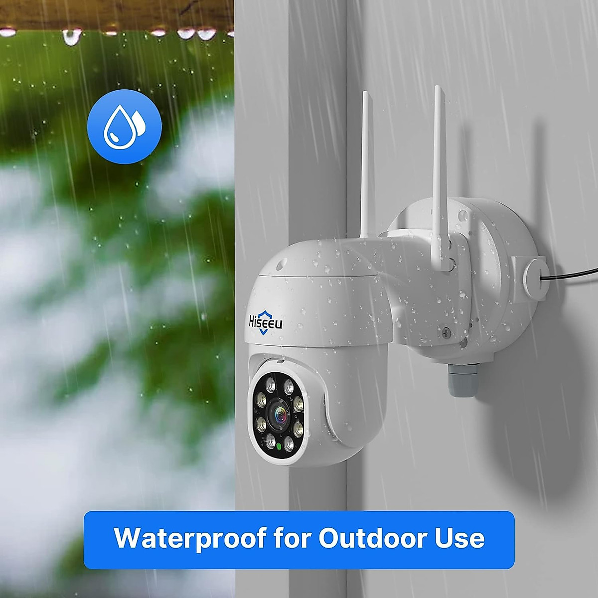 Hiseeu Universal Bullet Security Camera Junction Box, Waterproof/Metal Base/Hide Cables/Wall Ceiling Mount Bracket, Compatible with Hiseeu Security Camera Outdoor Indoor (Dome&Bullet Camera)