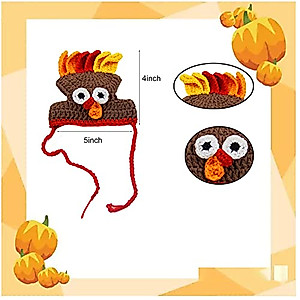 Thanksgiving Pet Costume Cat Turkey Hat Pet Knitted Cap Crochet Hat for Cats Small Dogs Halloween Thanksgiving Apparel