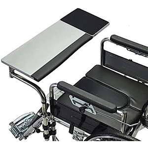 Wheelchair Lap Tray Table Accessories with Cup Holder, Medical Portable Universal Wheelchair Trays Desk for Manual Powered or Electric Wheelchairs