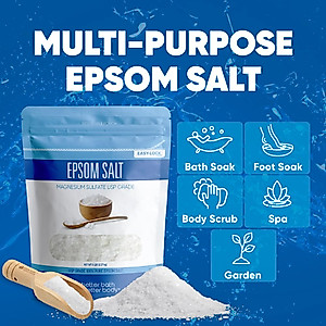 Epsom Salt 5 Lb Bulk Bag USP Grade Unscented with Bamboo Scoop