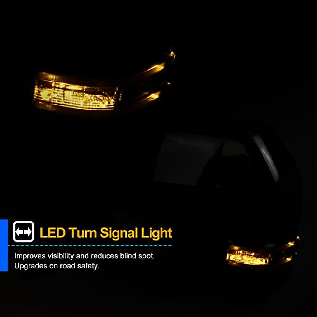 Spec-D Tuning Chrome Power Heated Telescoping Tow Mirrors LED Signal Compatible with Ford F150 2007-2014