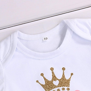 Viworld Baby Girl 1st Birthday Cake Smash Toddler Girl Miss Onederful Romper Tutu Skirt with Headband Clothes Set