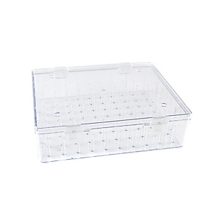 The Quilted Bear Modern Stackable Clear Acrylic Thread Box, 80 Spool Storage - Sewing Organizer
