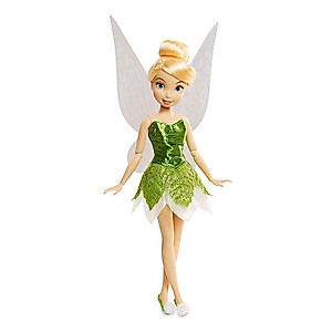 Disney Store Official Disney Princess Classic Doll (Tinker Bell from Peter Pan), 11 Inches, Includes Brush with Molded Details, Fully Posable Toy in Classic Outfit - Disney Princess Toys for Girls
