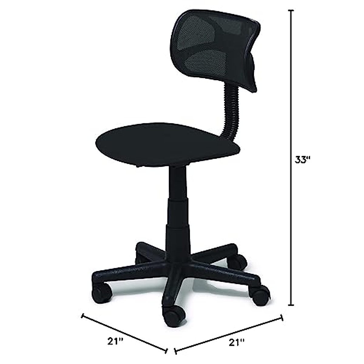 Urban Shop Swivel Mesh Desk Chair, Black