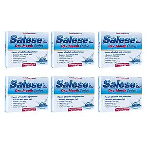 Salese Dry Mouth Relief, Xylitol, Time Release, Oral Health Lozenges, Peppermint Flavor - 6 Pack