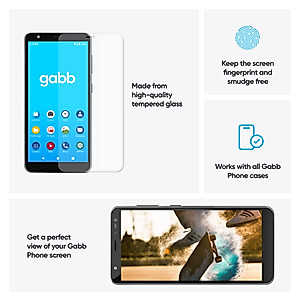Gabb Authentic Screen Protector for Gabb Phone - Durable Scratch-Resistant Tempered Glass, Shield, Ultra Thin, Easy Install, HD Clarity & Touch Response, Phone Accessories - 1 Protector