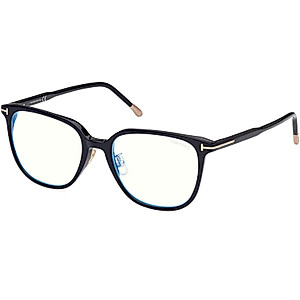 Eyeglasses Tom Ford FT 5778 -D-B Asian fit 001 Shiny Black,"t" Logo/Blue Bloc