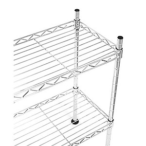 Internet's Best 2-Tier Mini Wire Utility Shelving - Chrome - Small Shelf - Adjustable Rack Unit - Kitchen Bathroom Pantry Laundry Storage - Under The Sink Organization - Organize Your Cabinets