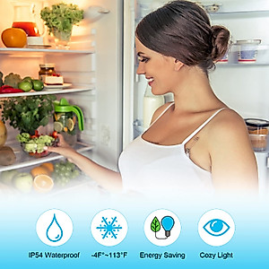 Refrigerator Light Bulb Replacement AC100-265V 3.5W Refrigerator Bulbs,Tiny LED Fridge Light Bulb, 4W Equivalent 40W-60Watt Appliance Light, E26 Medium Screw Base, Warm White 3000K 600LM, 1-Pack