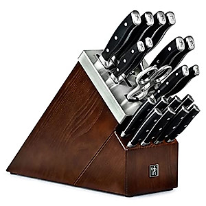 Henckels Forged Accent 20 Piece Self Sharpening Knife Block Set with Black Handles