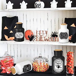kockuu Halloween Potion Bottles Decorations Indoor Clearance Halloween Apothecary Bottles with Label Stickers for Halloween Party Tiered Tray Table Decor Home Decor