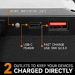 BALDR 120W Portable Solar Panel for Jackery/ECOFLOW/Flashfish/ROCKPALS Power Station Generator, Foldable Solar Cell Charger with 2 USB Ports & 18V DC Output for RV Boat Car ,Black