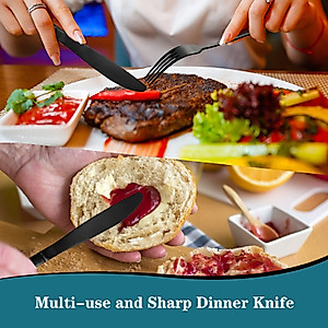 Matte Gold Silverware Set - GIOCOCO 20 PCS Stainless Steel Flatware Sets Thick Cutlery Set Durable Utensils Set Service For 4, Elegant Tableware Set For Home Kitchen and Restaurant, Dishwasher Safe