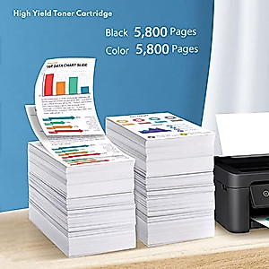 Salome / C505 High Capacity Toner Cartridge Compatible Replacement for Versalink C500DN C500N Salome C505 C505S C505X Printer 4-Color Set (1 Black 1 Cyan 1 Magenta 1 Yellow)