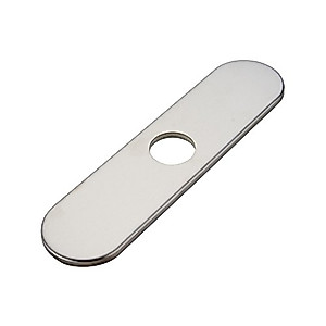 BWE Faucet Cover 10 Inch Deck Plate for 1 or 3 Hole Kitchen or Bathroom Sink Faucet Brushed Nickel Outside Escutcheon Plate Stainless Steel Plate Round Vessel Vanity Base Sink Hole Cover Round