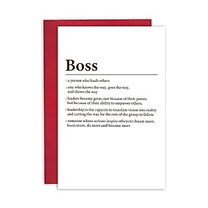 Ulbeelol Boss Definition Card, Funny Boss Day Card, Boss Birthday Card, Appreciation Card for Boss, Boss Thank You Card, Boss Card
