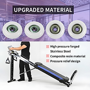 Vsttar Qty.4 Bearing Inner Diameter is 0.24 inches Machined Wheels/Rollers Made from Solid Engineering Plastic Replacement for Gym Wheels/Rollers Only Compatible with Models 2000, 3000, 3000 XL