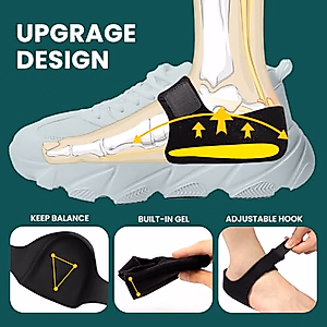 Welnove 2PCS Heel Protectors, Heel Pads, Heel Support for Heel Pain from Plantar Fasciitis - Heel Spur -Tendinitis- Cracked Heels (Women Sizes: 6-14. Men Sizes 7-13-Black)