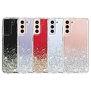 Case-Mate - Twinkle Ombre - Case for Samsung Galaxy S21 Plus 5G - Glitter Foil Elements - 10 ft Drop Protection - 6.7 inch - Stardust
