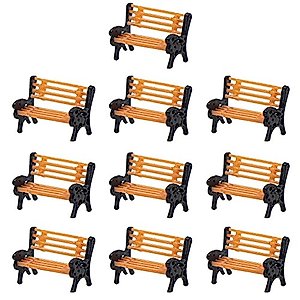 10pcs Park Benches Model Train 1:150 Bench 1.06cm or 0.42inch Chair Settee N Scale Railway Layout New