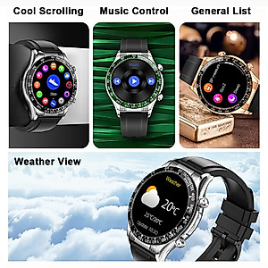Smart Watch for Men Full Touchscreen Make/Answer Calls Step Counter Fitness Watches Activity Tracker Calories Compatible with Android iOS Phones