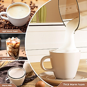 Chefavor Milk Frother Electric,4 in 1 Milk Frother and Steamer,14OZ Warm and Cold Foam Maker,Milk Warmer for Coffee,Cappuccinos,Macchiato