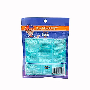 Kali Dreams Blippi Toothbrush Set - 4 Toothbrushes, and Floss. (Blippi Toothbrush Floss)