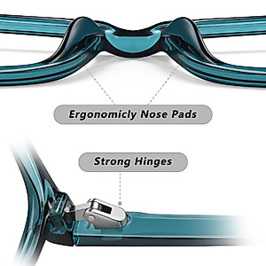 JEERO Blue Light Blocking Glasses - Lightweight Frame Computer Glasses, Anti Eyestrain & UV Glare, TV/Phone/Gaming Eyeglasses for Women Men, Non-Prescription