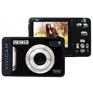 Vivitar Vivicam 5024 5.1MP Digital Camera, 8x Digital Zoom, 2.4" Screen, SD Card, Black