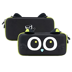 GeekShare Carry Case Compatible with Switch/Switch OLED Large Capacity PU Hardshell Travel Carrying Case fit Switch Console & Game Accessories - Luo Xiaohei