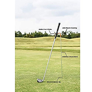 Mobile Pro Shop V-Shaped Golf Club Stand Keeps Your Clubs Clean, Dry & Visible, Made of Highly Durable Stainless Steel - Easy to Carry Golf Club Holder