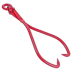 Felled Timber Claw Hook, 32in - Log Lifting Tongs Heavy Duty Grapple Timber Claw, Lumber Skidding Tongs Logging Grabber